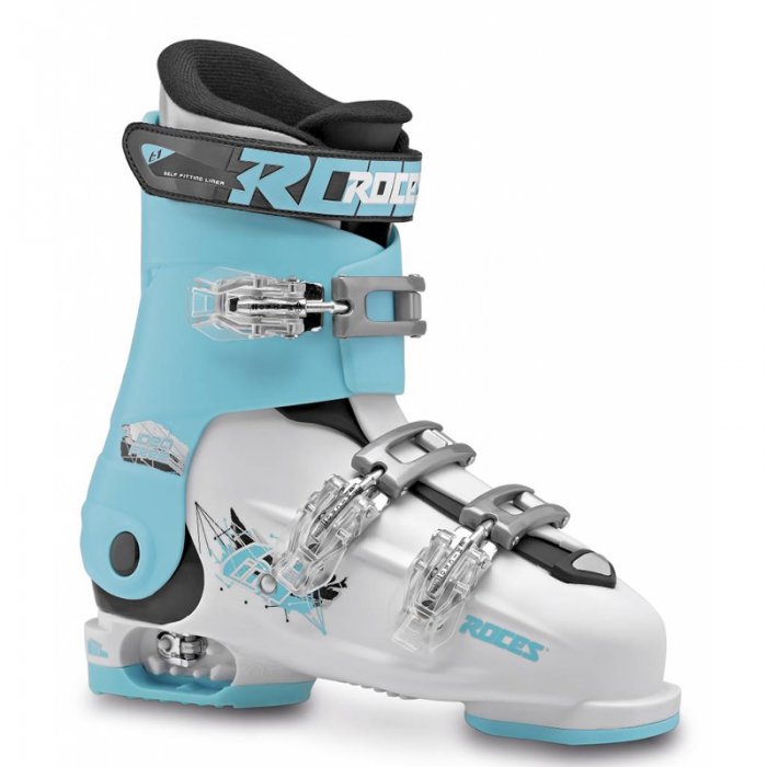 Clapari reglabili copii Roces Idea Free White/LightBlue/Black 3 clape ...