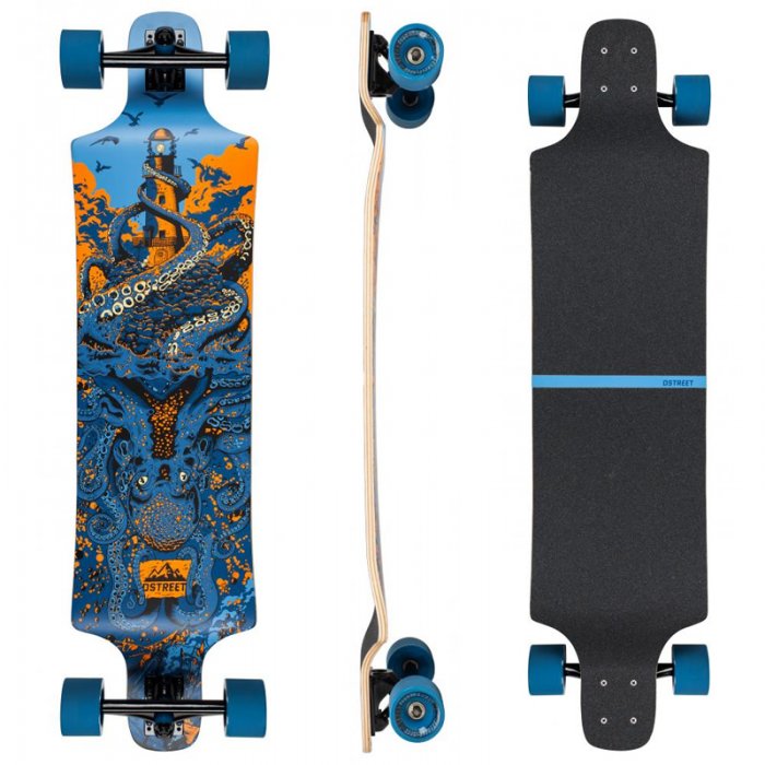 Longboard D STREET Drop Down Shipwrecked 40inch/102cm - Skates.ro