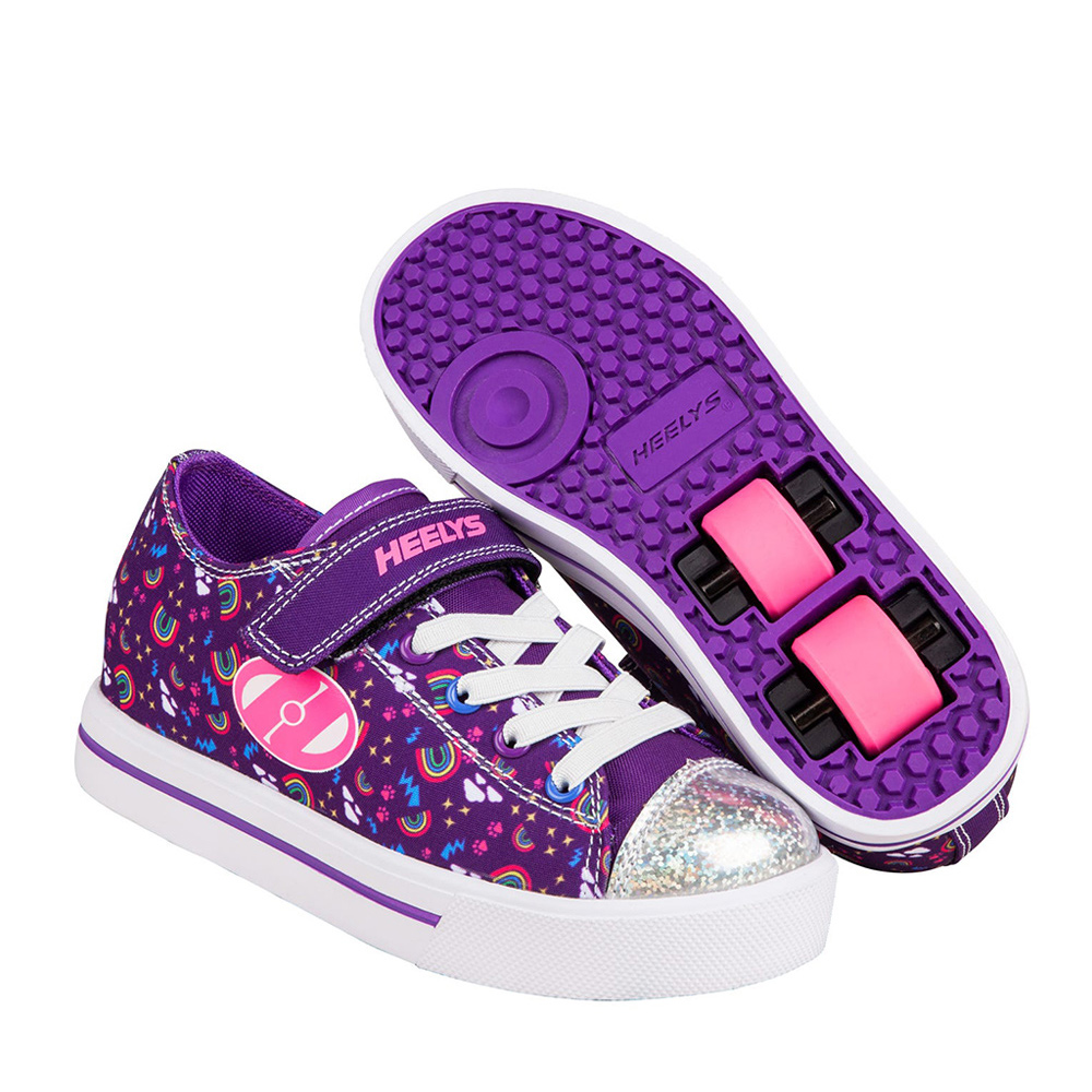 Heelys Snazzy X2 Purple/Multi/Rainbow - Skates.ro