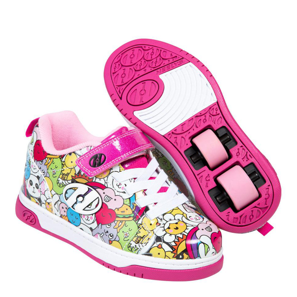 Heelys Dual Up X2 White/Pink/Multi - Skates.ro