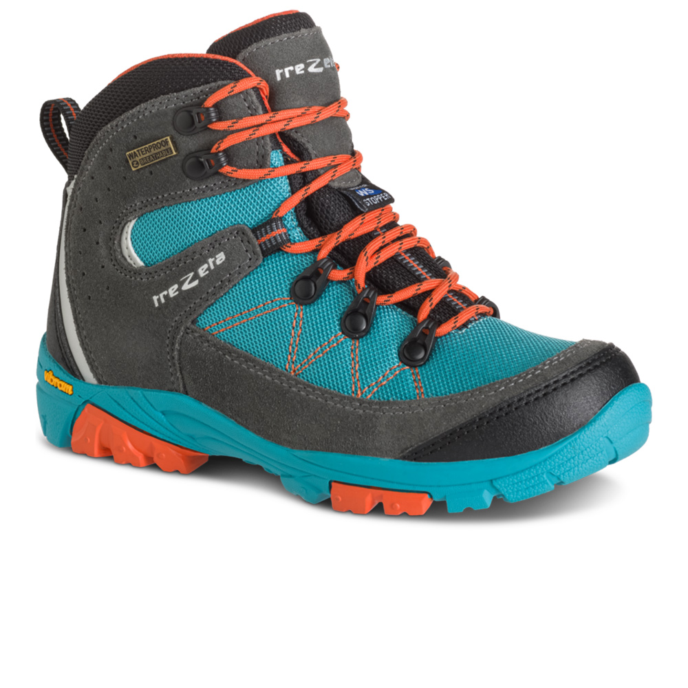Bocanci Trezeta Cyclone WP JR Teal/Orange - Skates.ro