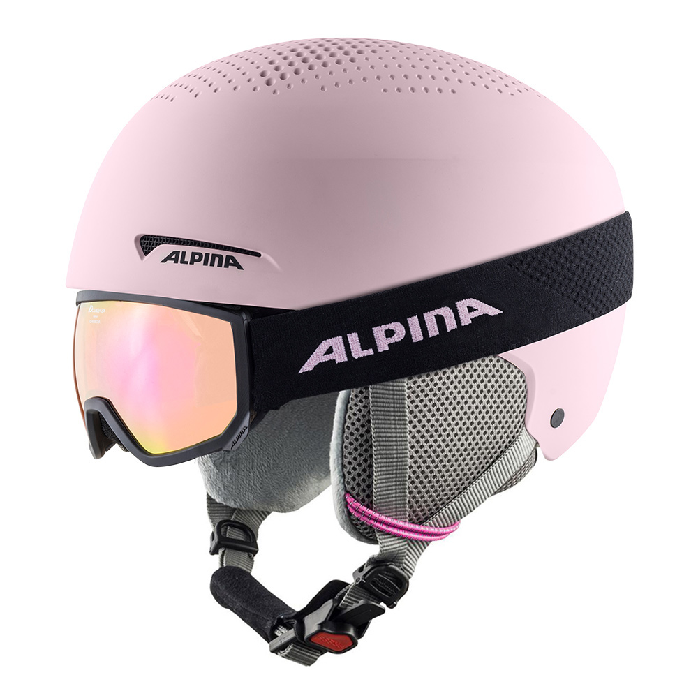 Set casca si ochelari Alpina Zupo Light-Rose Matt - Skates.ro