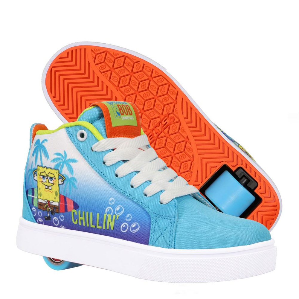 Heelys x Spongebob Racer 20 Mid Cyan/Light Lime/Orange - Skates.ro