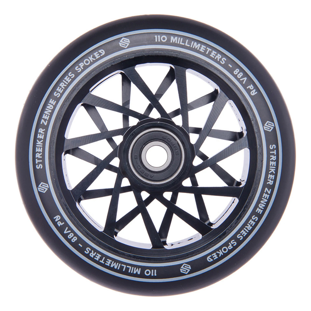 Roata Trotineta Striker Zenue Series 110MM Black/Black - Skates.ro