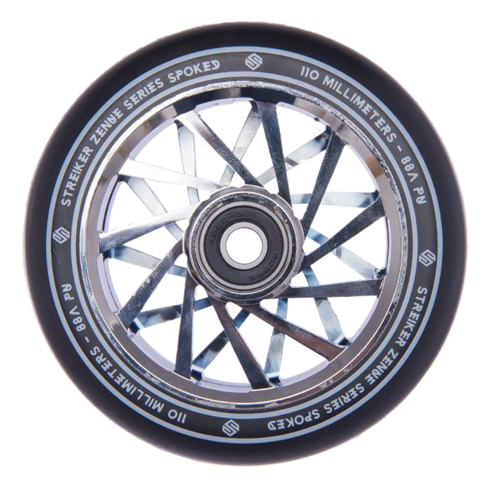 Roata Trotineta Striker Zenue Series 110MM Black/Chrome - Skates.ro