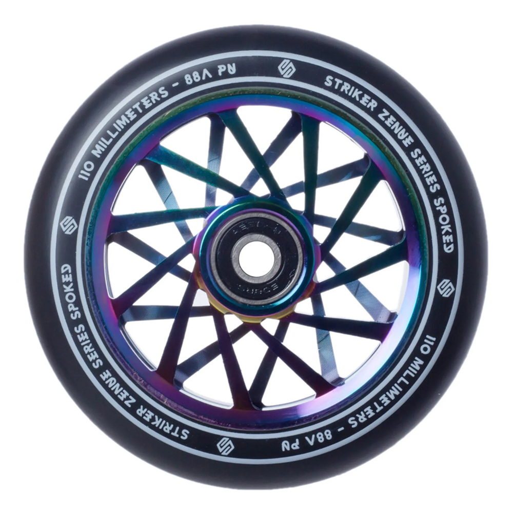 Roata Trotineta Striker Zenue Series 110mm Black Rainbow Skates Ro