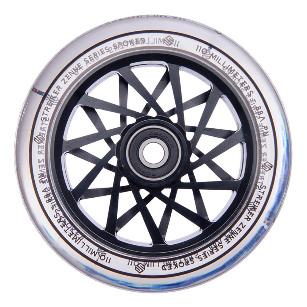 Roata Trotineta Striker Zenue Series 110MM Clear/Black - Skates.ro