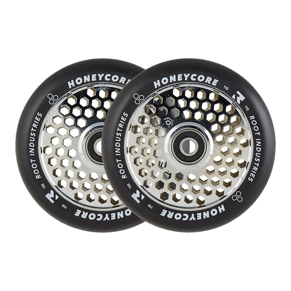 Set 2 roti Trotineta Root Honeycore Black 110mm Mirror - Skates.ro