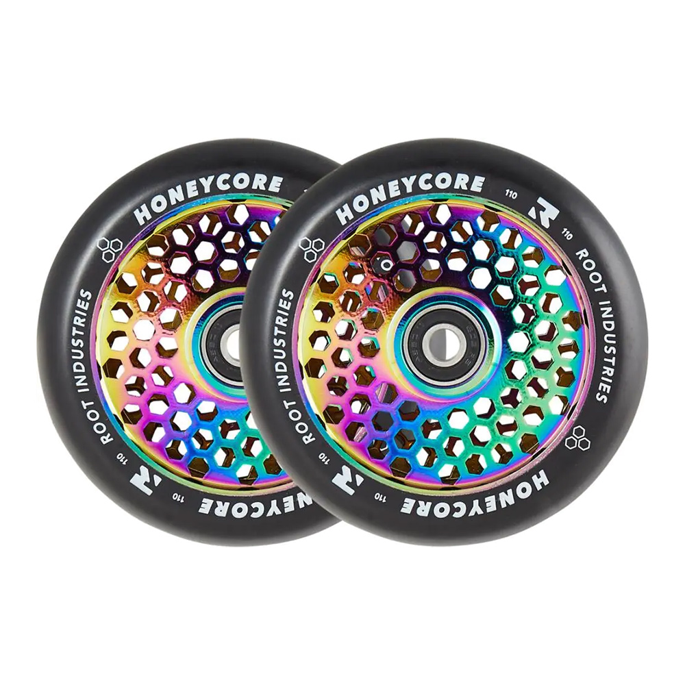 Set 2 roti Trotineta Root Honeycore Black 110mm Neochrome - Skates.ro