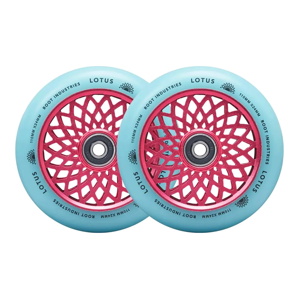 Set 2 roti Trotineta Root Lotus 110mm Pink/Isotope - Skates.ro