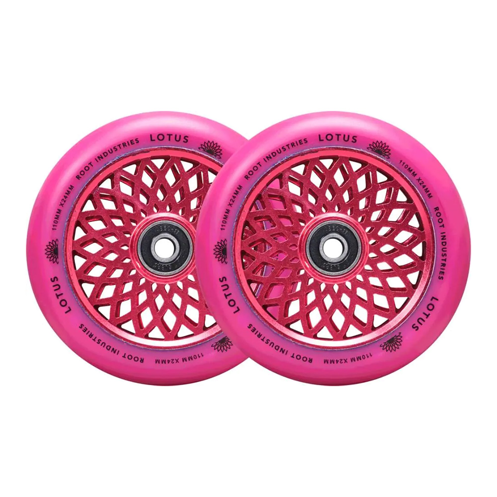 Set 2 roti Trotineta Root Lotus 110mm Radiant Pink - Skates.ro