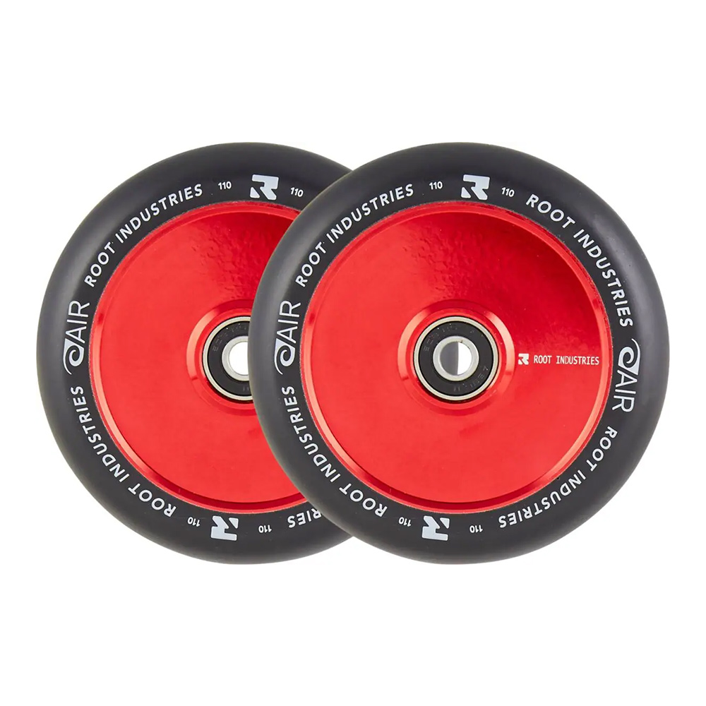 Set 2 roti Trotineta Root Air Black 110mm Red - Skates.ro