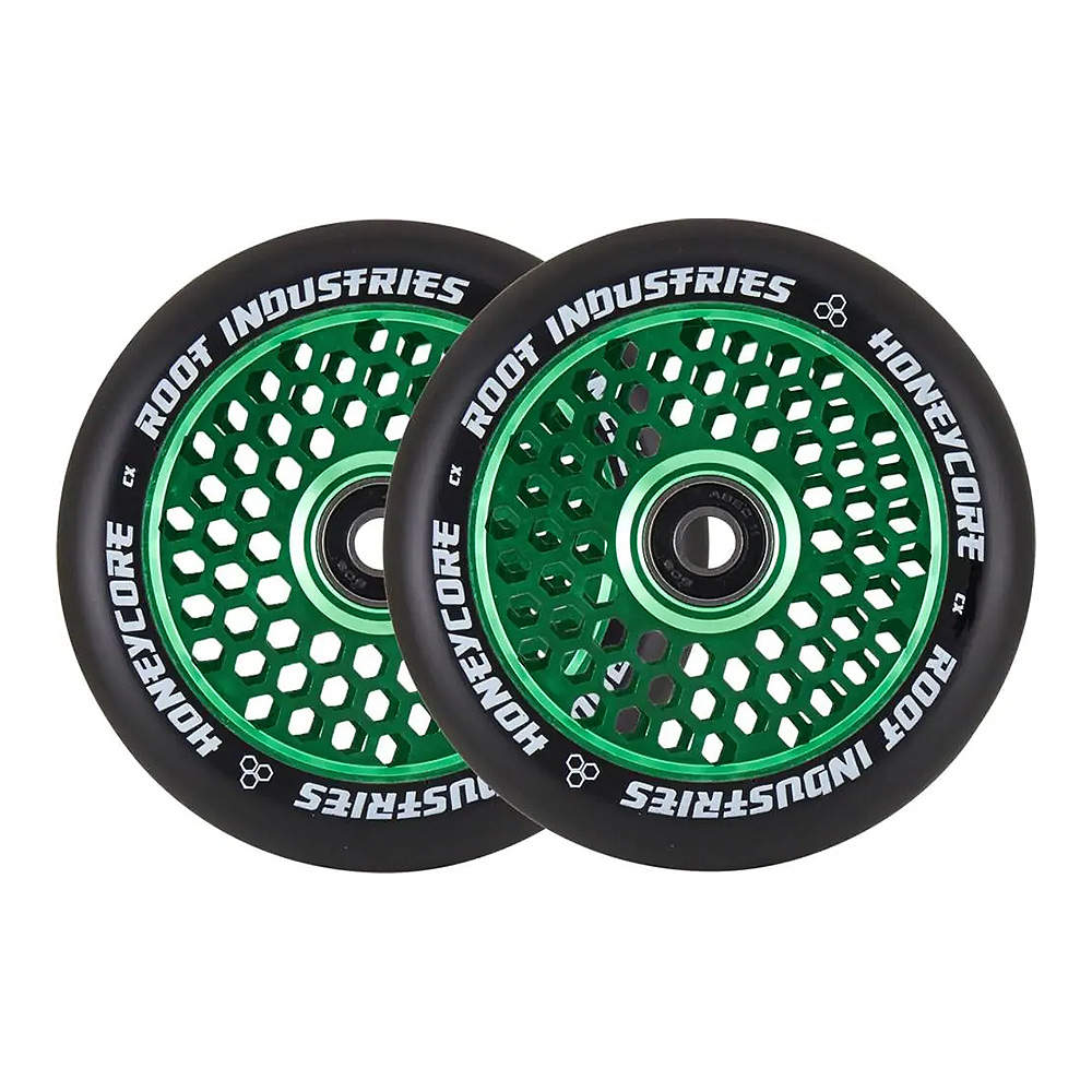 Set 2 roti Trotineta Root Honeycore Black 110mm Green - Skates.ro