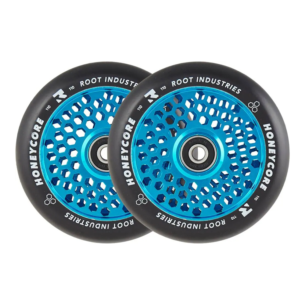 Set 2 roti Trotineta Root Honeycore Black 110mm Blue - Skates.ro