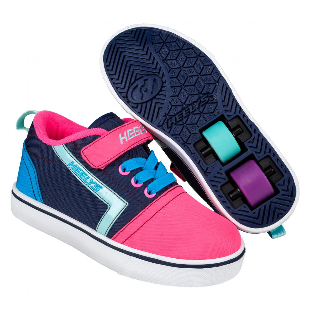 Heelys Gr8 Pro X2 Navy/Pink/Cyan - Skates.ro