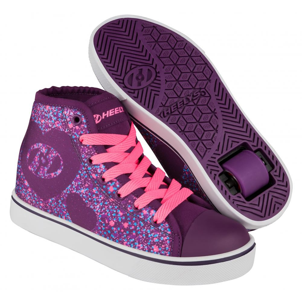Heelys Veloz Purple/Pink/Heart - Skates.ro