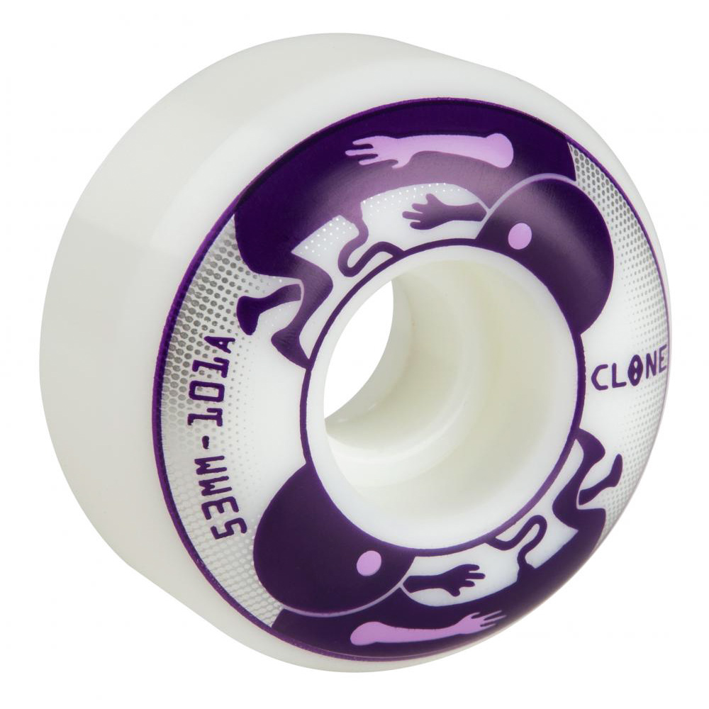 Set 4 roti skateboard Alien Workshop Clone Embryo White 53mm - Skates.ro