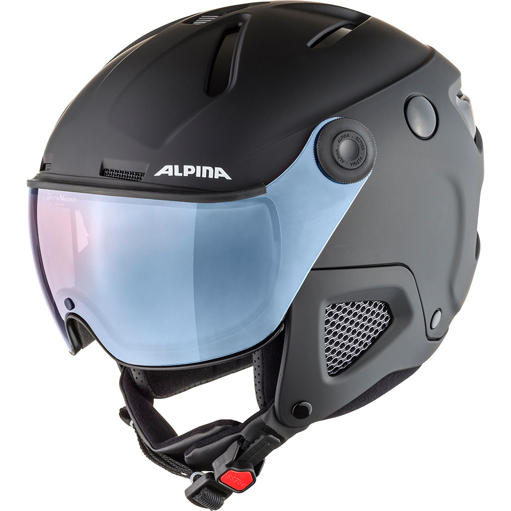 Casca Alpina Attelas Visor QVMM black matt/silver - Skates.ro