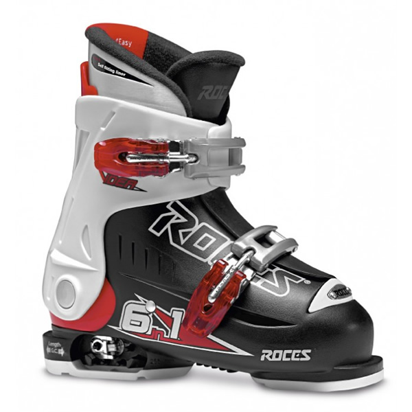 Clapari reglabili copii Roces Idea Negru/Alb/Rosu 2 clape - Skates.ro