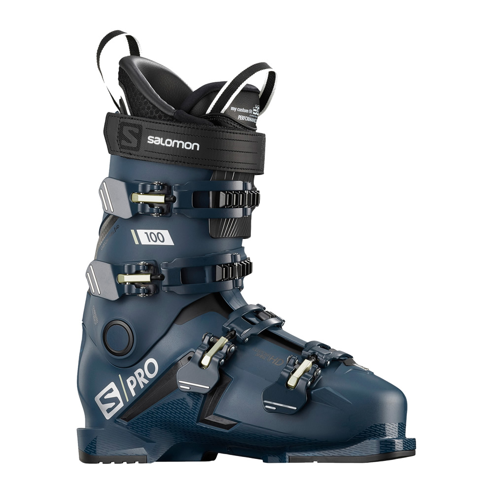 Clapari Salomon S/Pro 100 Petrol Blue/Black/Pale Kaki - Skates.ro