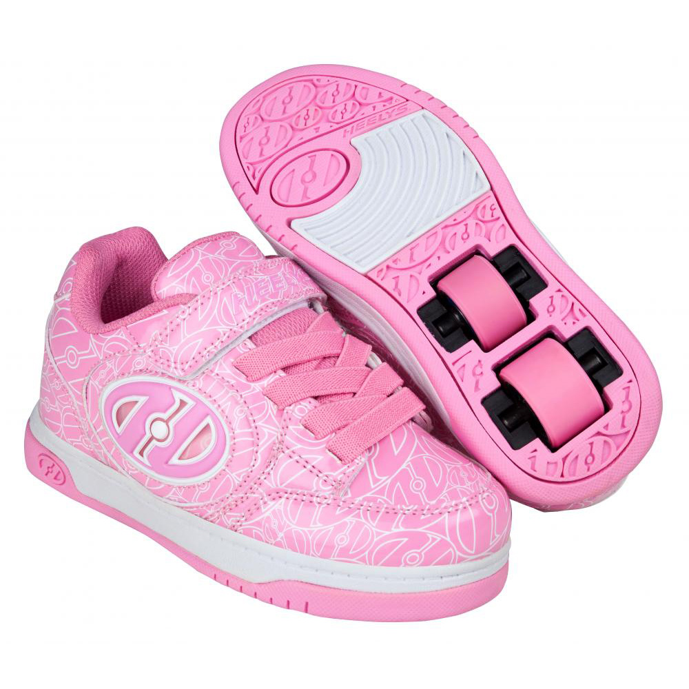 Heelys Plus X2 Lighted Pink Patent/White Logo - Skates.ro