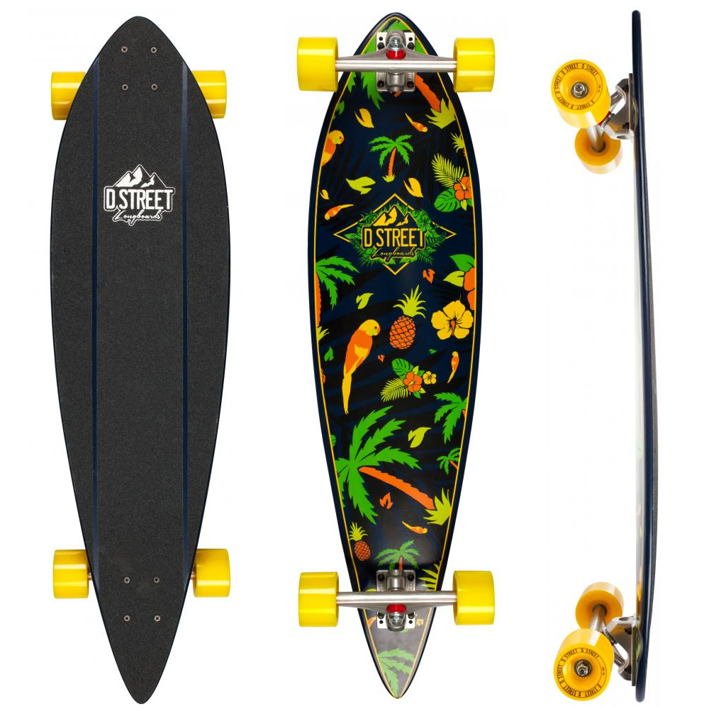 Longboard D STREET Pintail Tropical 38inch/97cm - Skates.ro