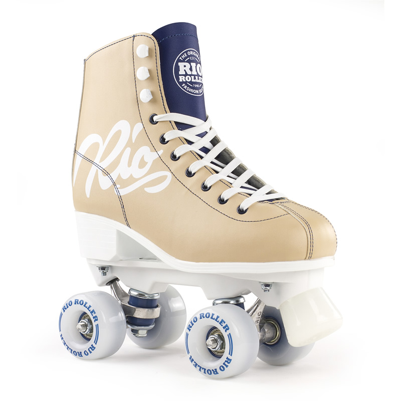 Patine cu rotile Rio Roller Script Tan/Blue - Skates.ro