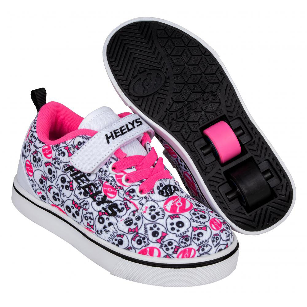 Heelys Pro 20 X2 White/Black/Hot Pink/Skulls - Skates.ro
