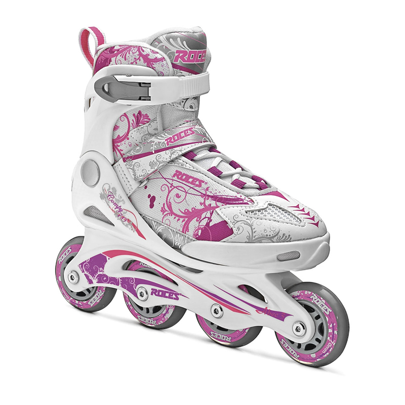 Role copii Roces Compy 7 Alb Roz - Skates.ro