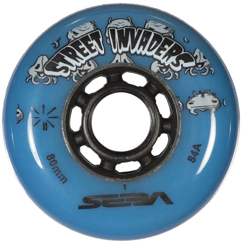 Set 8 Roti Seba Street Invaders Albastre 80mm/84a - Skates.ro