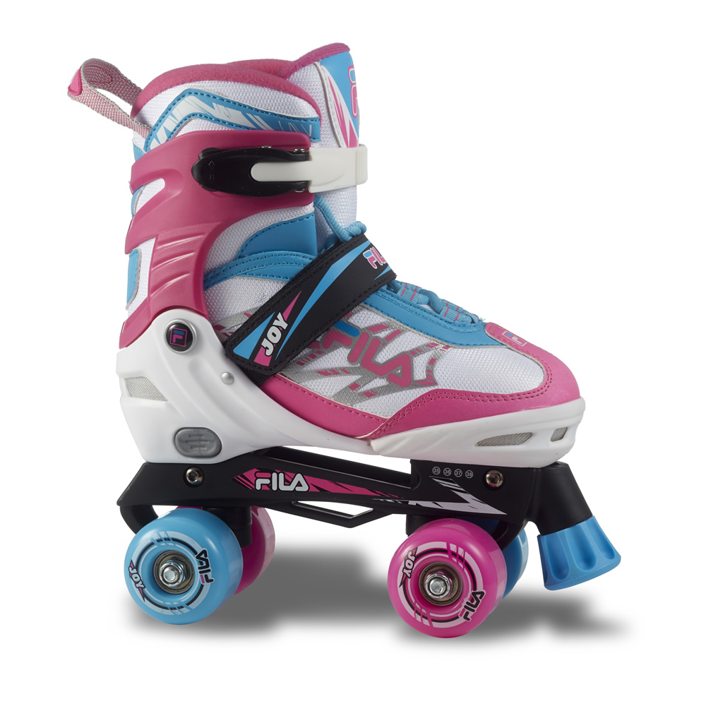 Patine cu rotile Fila Joy White/Pink/Light Blue - Skates.ro