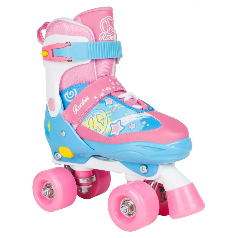 Patine cu rotile Rookie Fab JR V2 blue/pink - Skates.ro