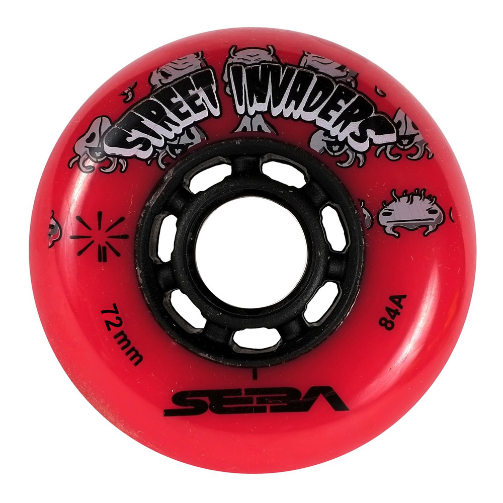 Set 8 Roti Seba Street Invaders Rosii 72mm/84a - Skates.ro